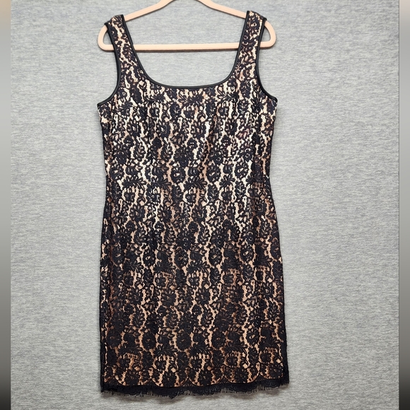 Donna Ricco | Dresses | Vintage 9s Donna Ricco Black Lace Bodycon Mini ...